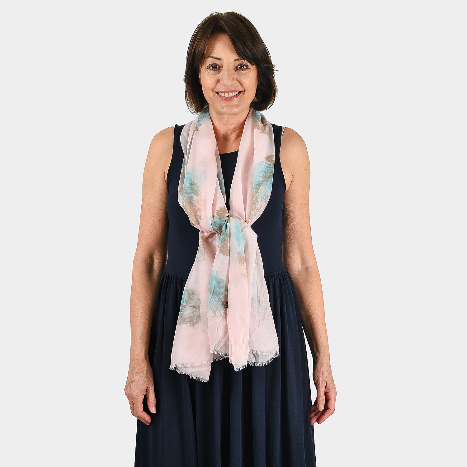 Polyester Scarf - Light Pink - 1684845134 - TJC