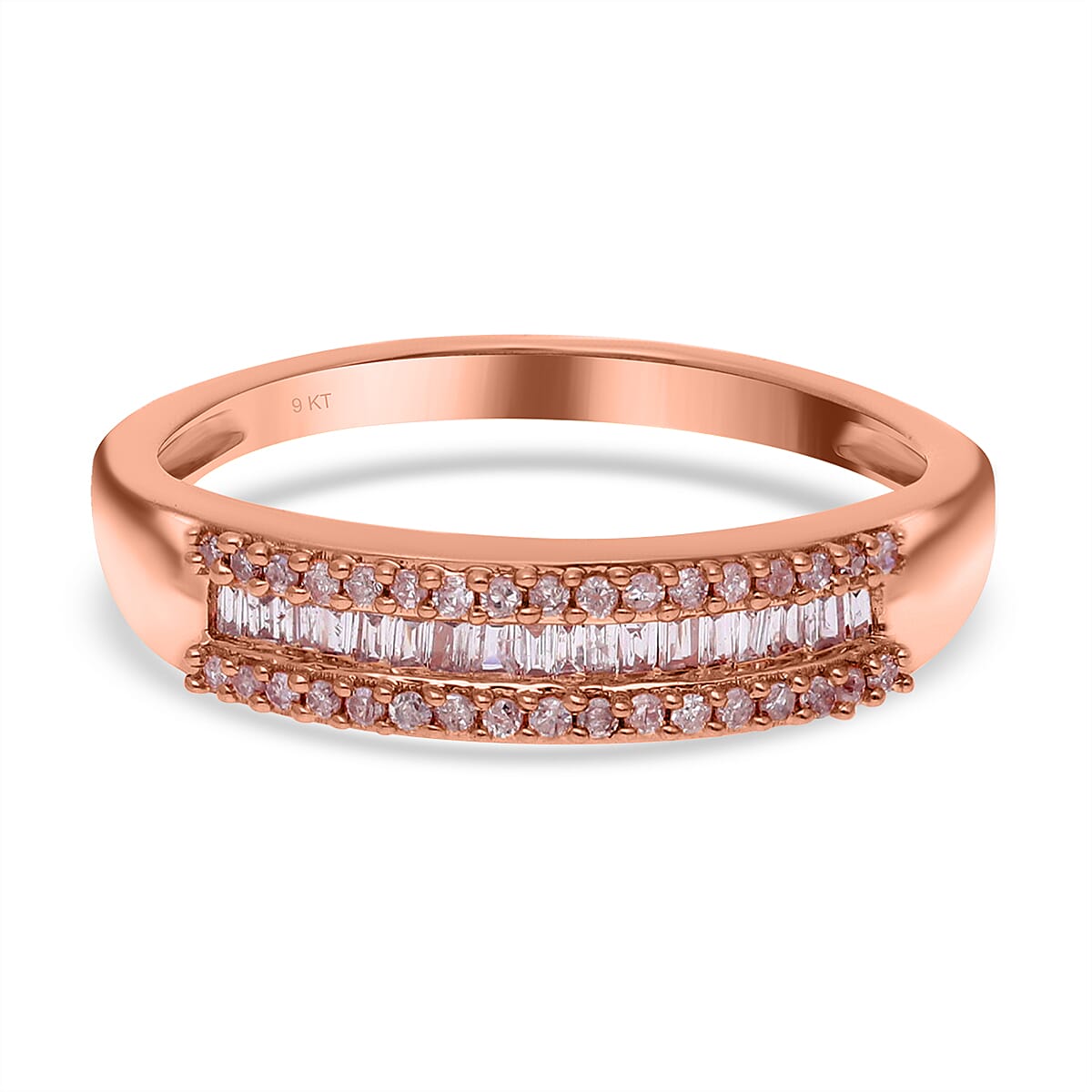 Limited Edition - 9K Rose Gold SGL Certified Pink Diamond Ring 0.25 Ct ...