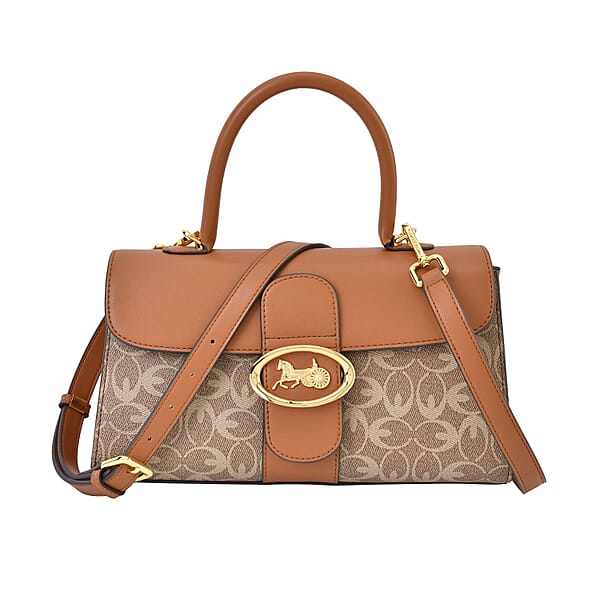 New Designer Launch GUANCHI New York Oval Pattern Top Handle Crossbody ...