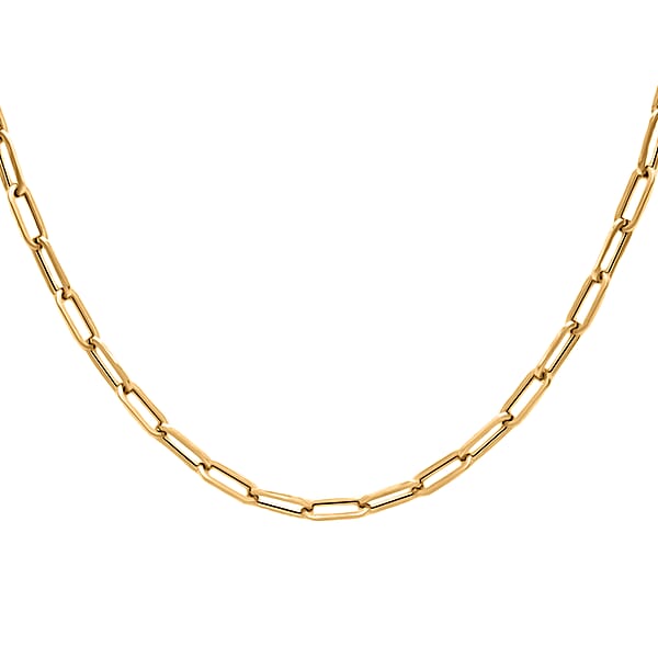Maestro Collection -9K Yellow Gold Paper Clip Necklace (Size - 20 ...
