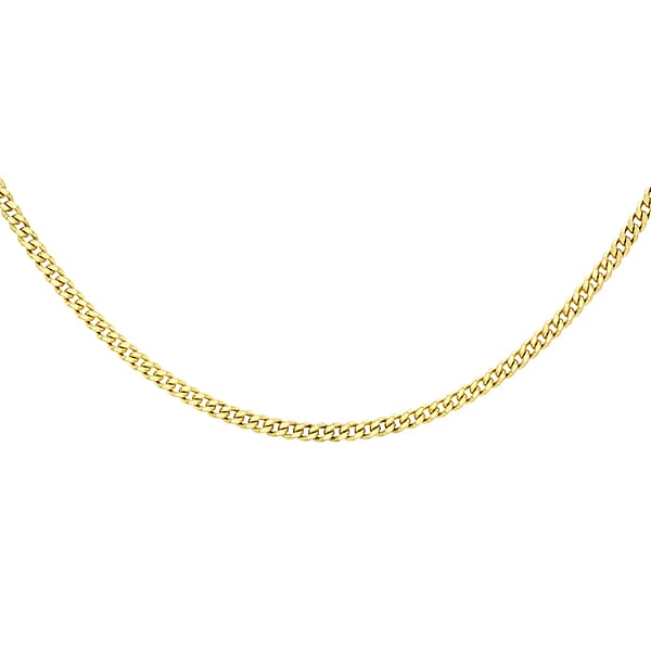 18K Yellow Gold Diamond Cut Curb Chain 16 Inch - 7573056 - TJC