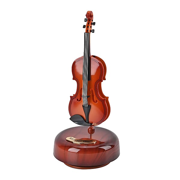 Violin Shape Mechanical Music Box - 7573411 - TJC