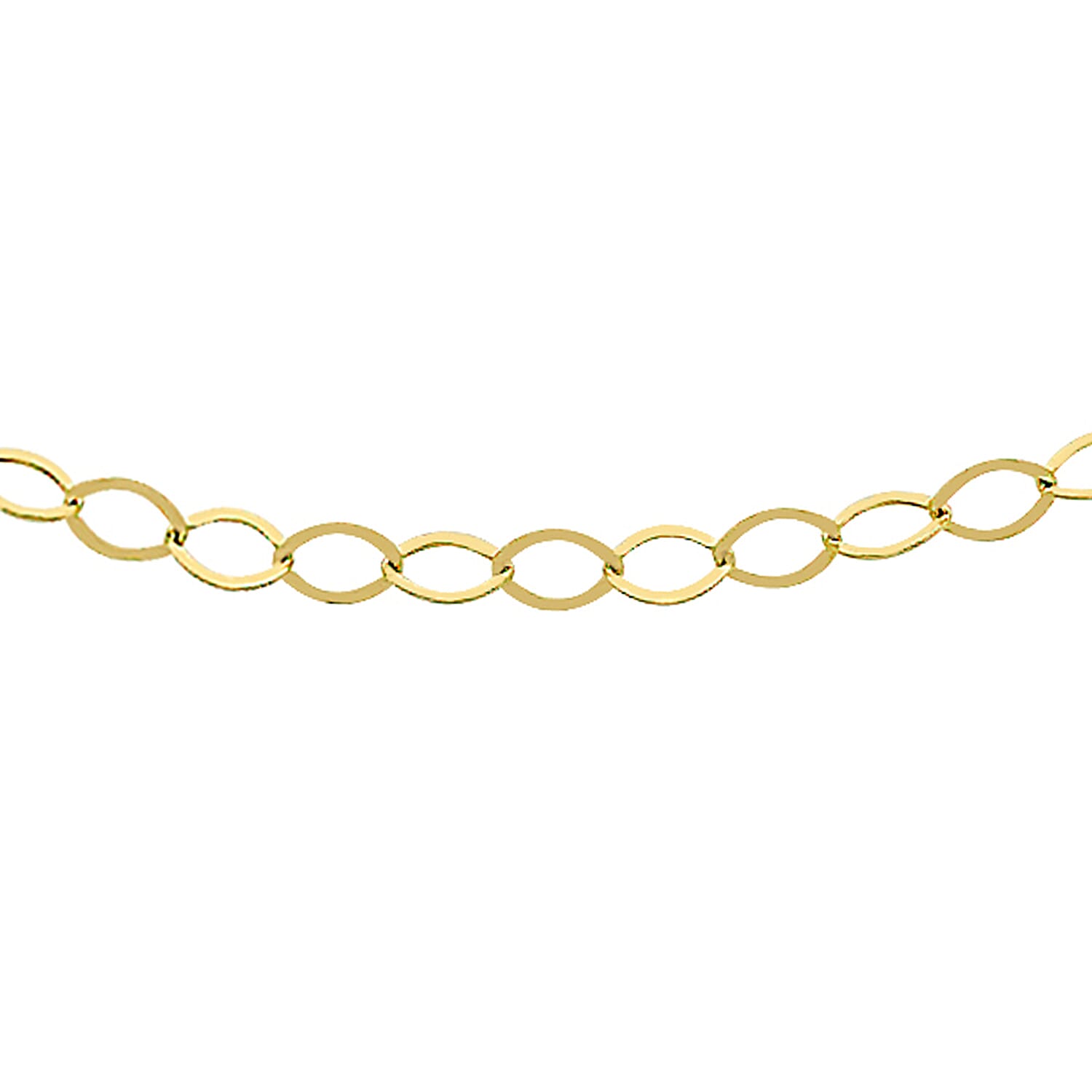 Diamond Cut Trace Chain 16 Inch in 9K Yellow Gold - 7575612 - TJC