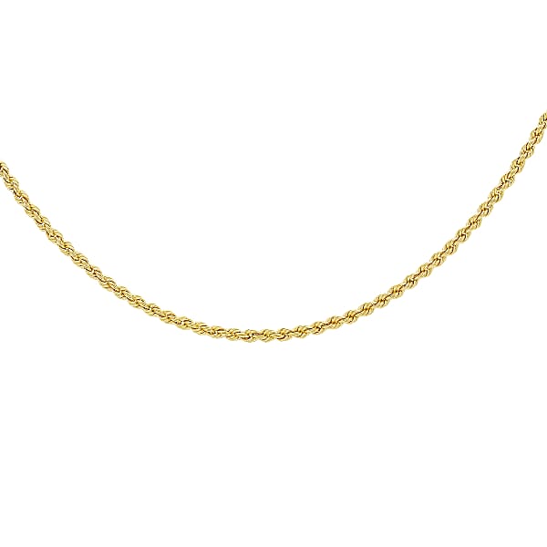 Rope Chain 24 Inch in 9K Yellow Gold - 7575780 - TJC
