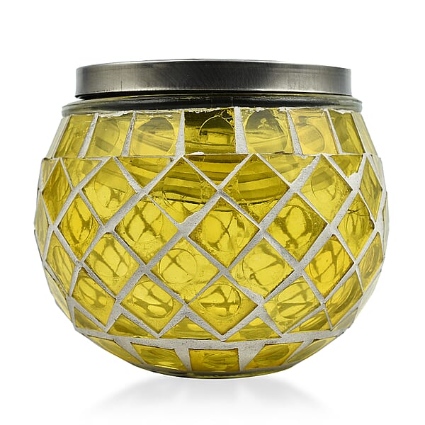 Closeout Deal - Outdoor Mosaic Solar Light for Garden - Yellow ...