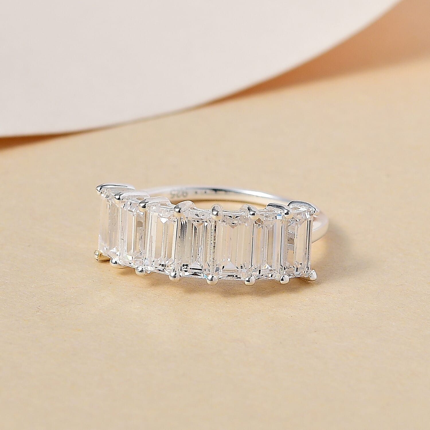 Finest CZ 7 Stone Ring in Sterling Silver 4.66 Ct. - M7579615 - TJC