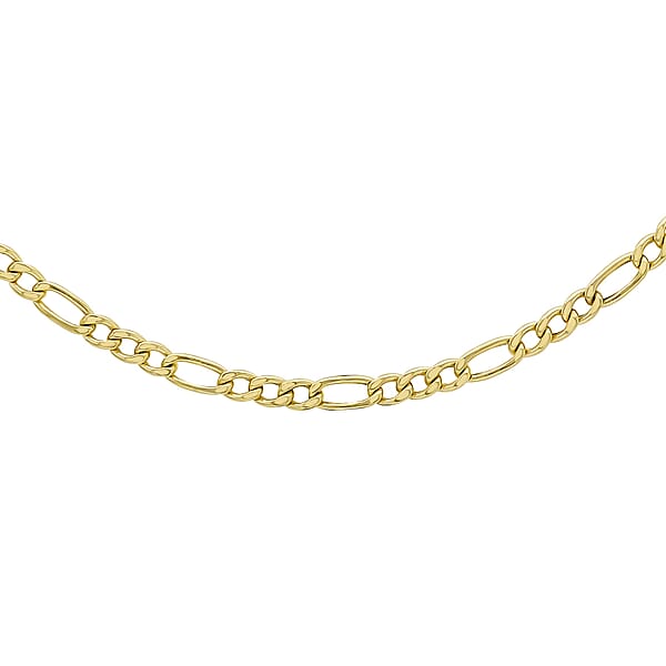 Figaro Chain 20 Inch in 9K Yellow Gold - 7579696 - TJC