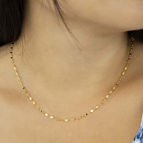 1.8mm Forzatina Chain 16 Inch in 9K Yellow Gold - 7582314 - TJC