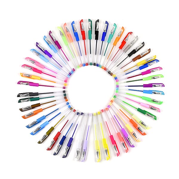 Set of 50 Coloured Gel Pens - 7583355 - TJC