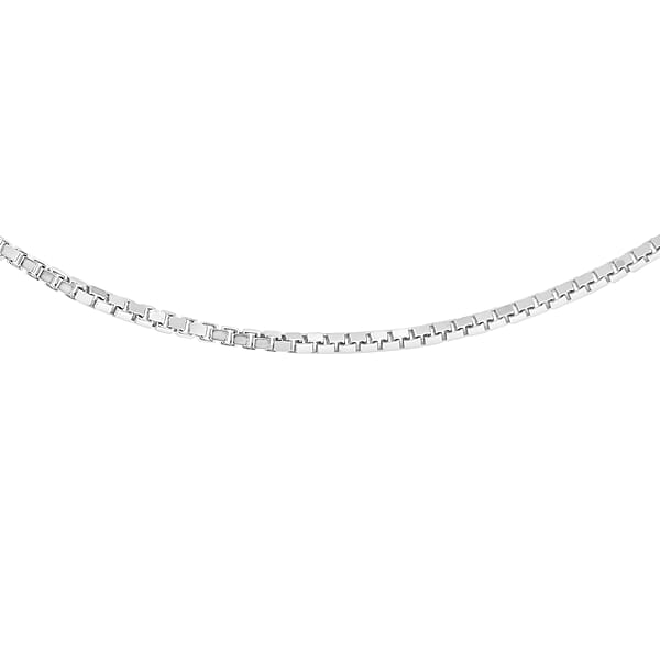 Venetian Box Chain 16 Inch in 9K White Gold - 7588071 - TJC