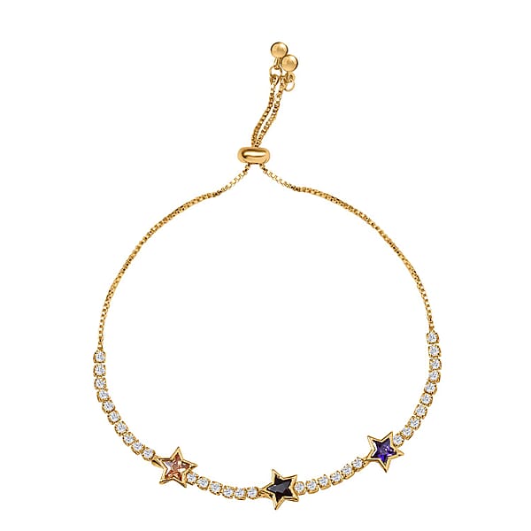 Multi Color Cubic Zirconia Star Bracelet - 7590635 - TJC