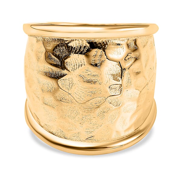 Maestro Collection - 9K Yellow Gold Hammered Etruscan Ring - 7594860 - TJC