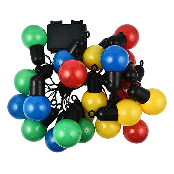 Indoor-Outdoor - 20 LED Multi-Coloured Party Lights - Length - 4.75m ...