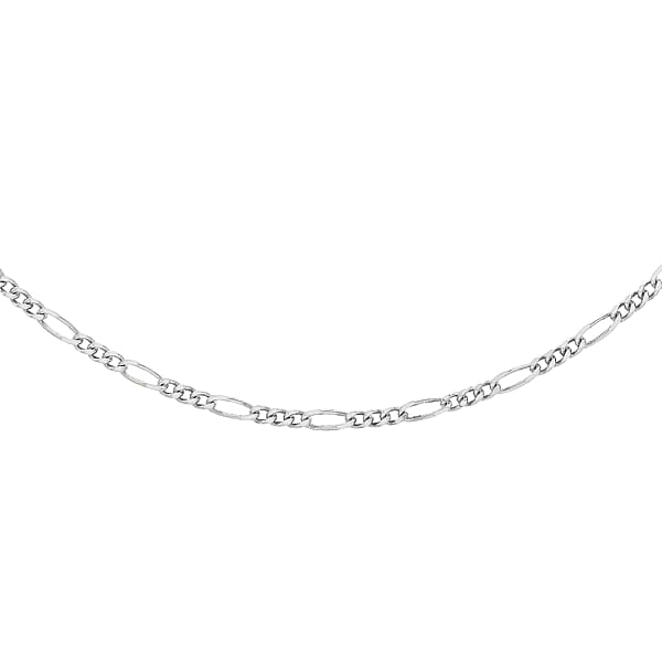 Sterling Silver Figaro Chain 24 Inch - 7617897 - TJC