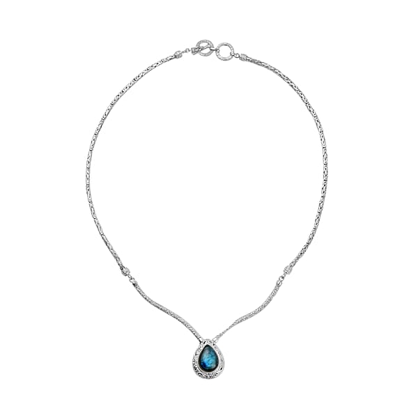 Royal Bali - Handmade Labradorite Necklace (Size - 20) in Sterling ...