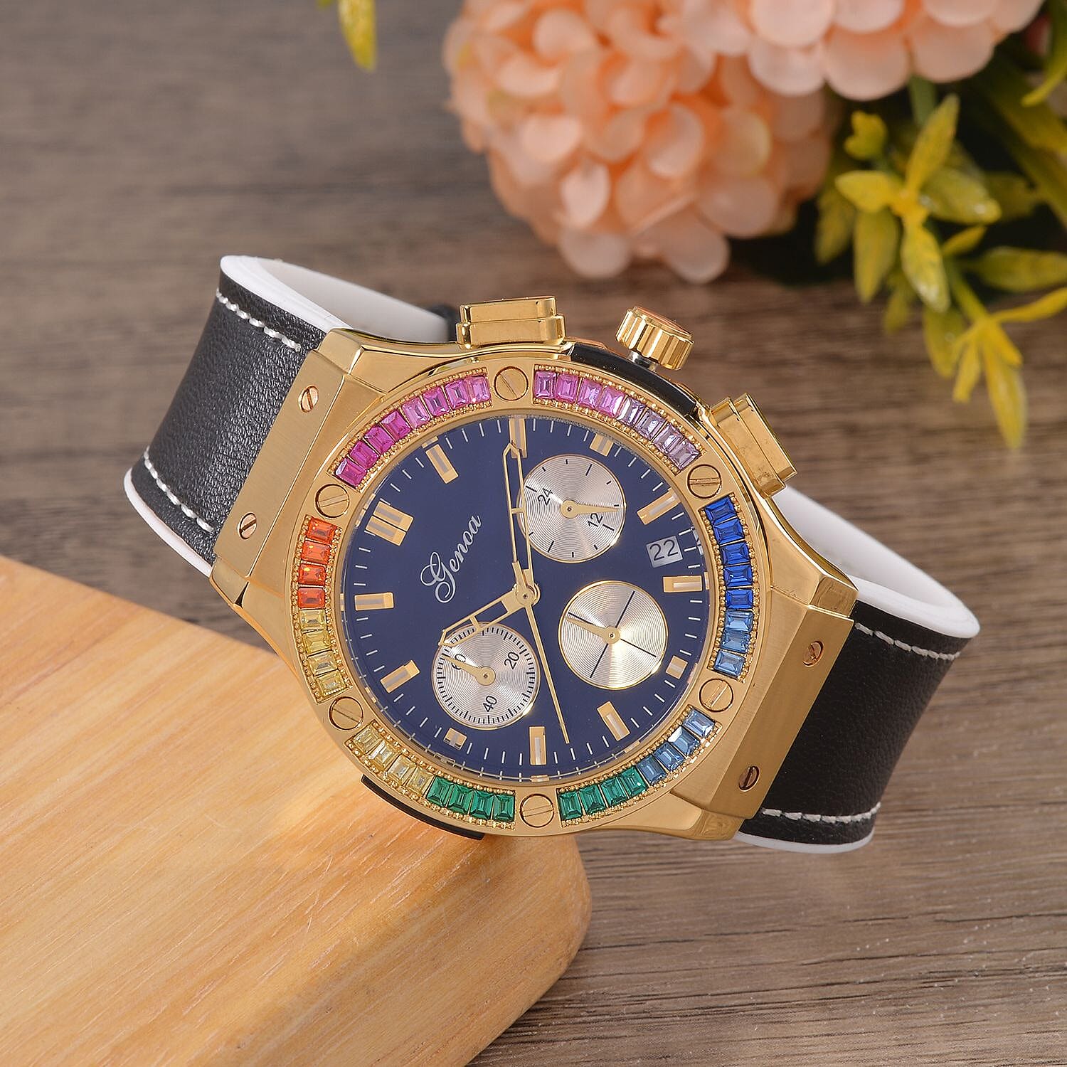 GENOA Time V2 Multifunction Movement Embellished with Multicolor CZ ...