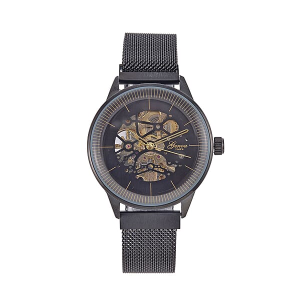 GENOA Automatic Mechanical Movement With Literal Dial With Arched Glass ...