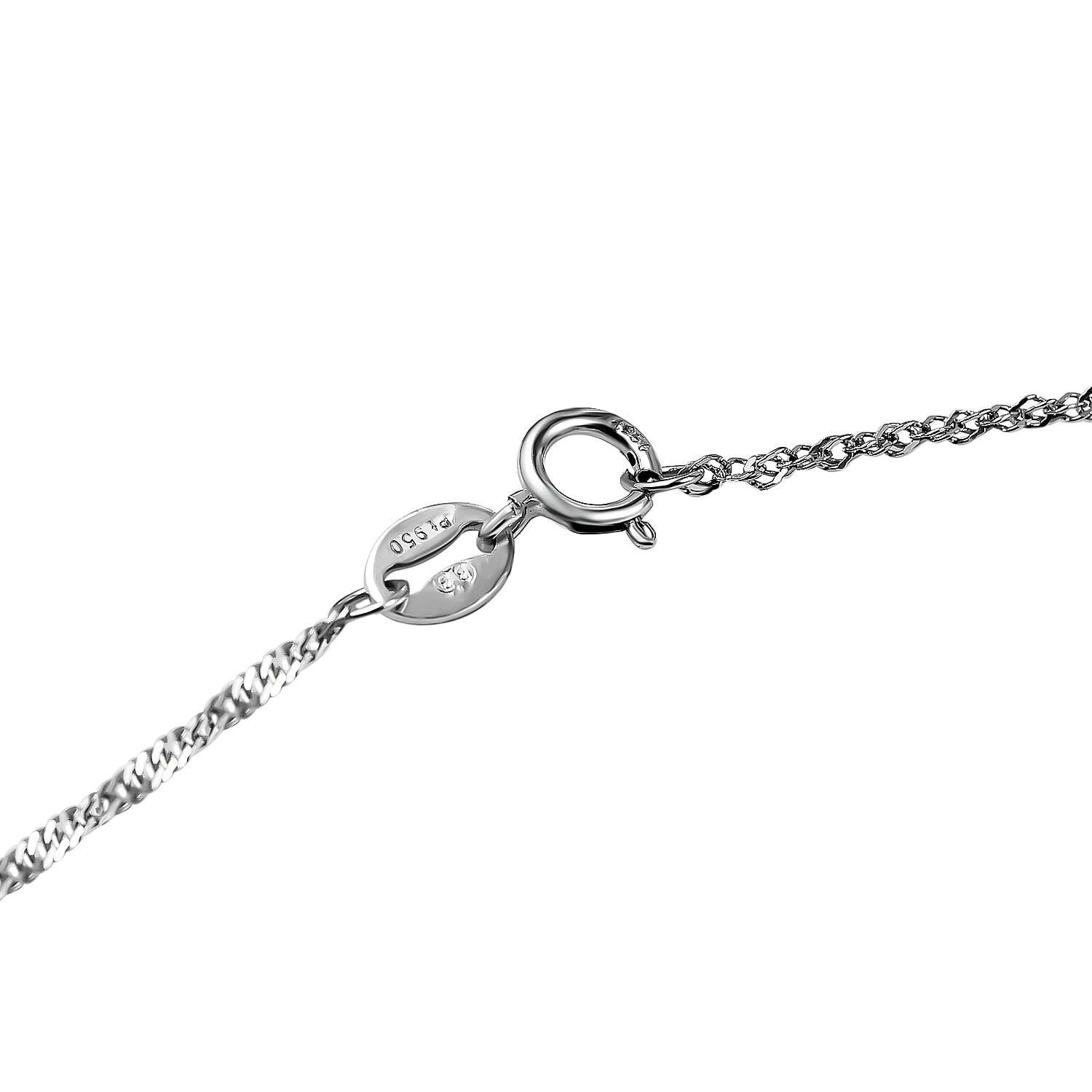 950 Platinum Twist Curb Chain (Size - 18) - 7628948 - TJC