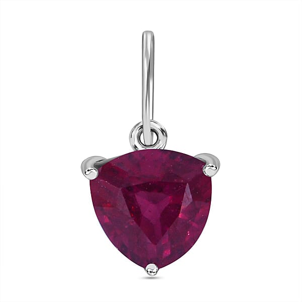 9K White Gold African Ruby Solitaire Pendant 1.00 Ct - 7631368 - TJC