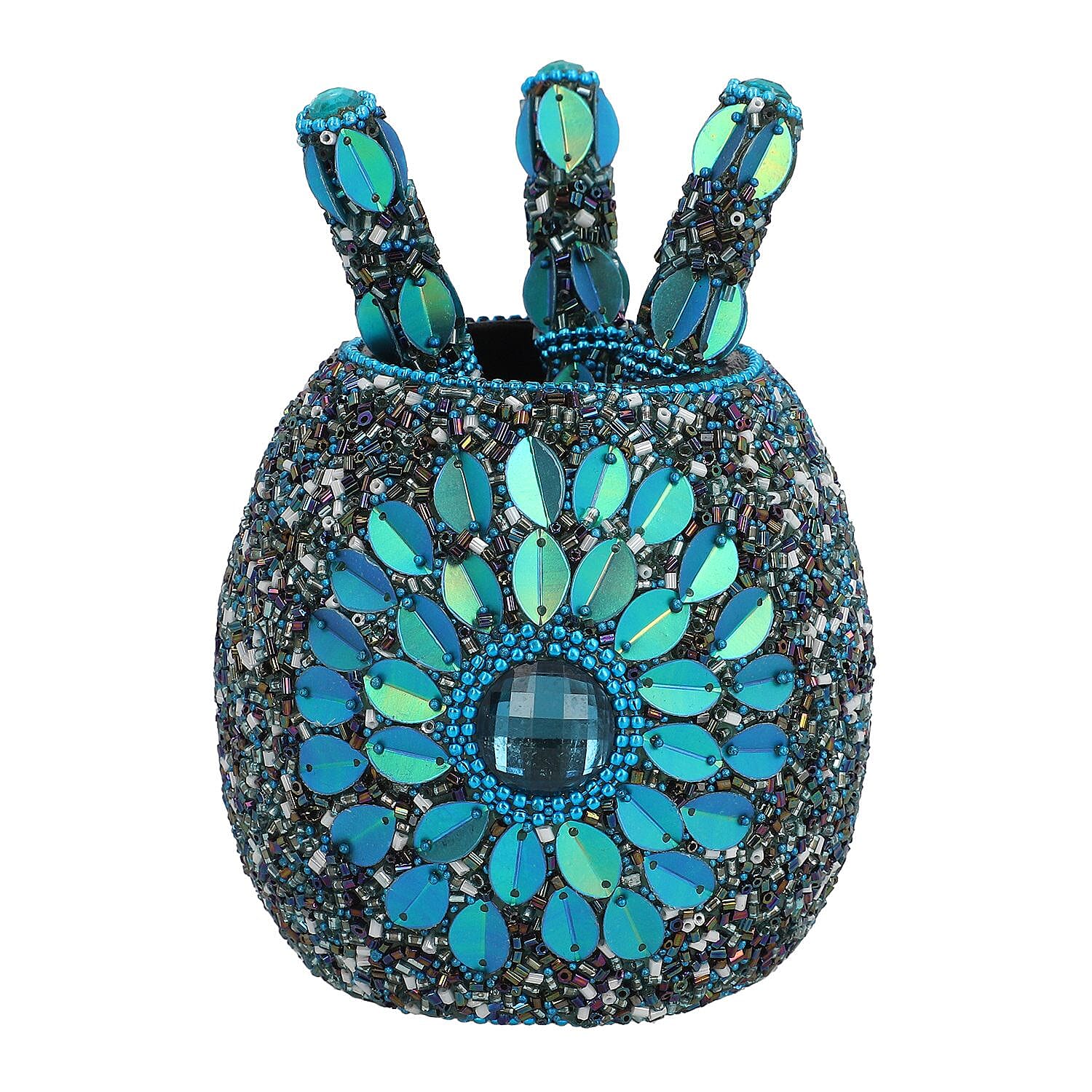 Set of 2 Rhinestone Beaded Pen with Matching Holder - 7632327 - TJC