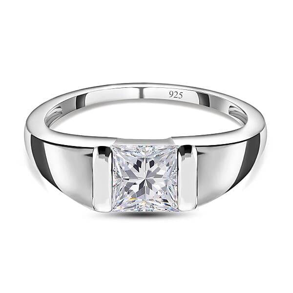 Finest CZ Solitaire Ring in Sterling Silver 2.26 Ct - M7636369 - TJC