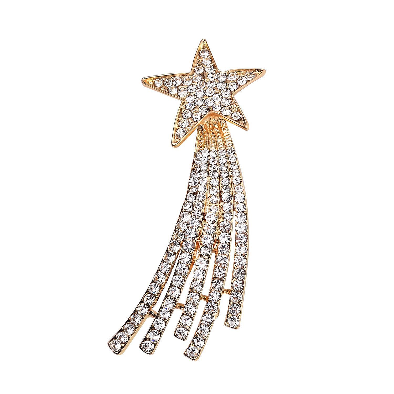 White Crystal Star Brooch - 7639526 - TJC