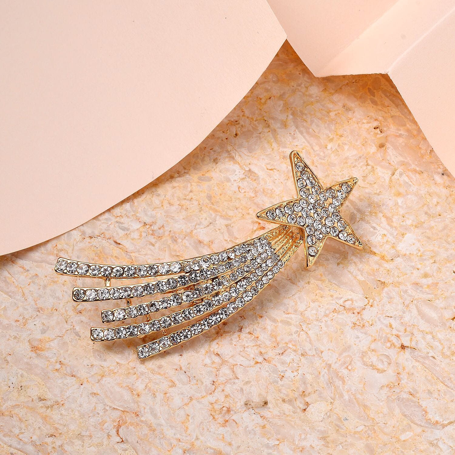 White Crystal Star Brooch - 7639526 - TJC