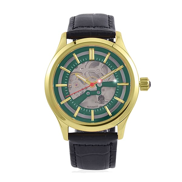 William Hunt Automatic Mechanical Movt. Green Sunshine Dial 5 ATM Water ...