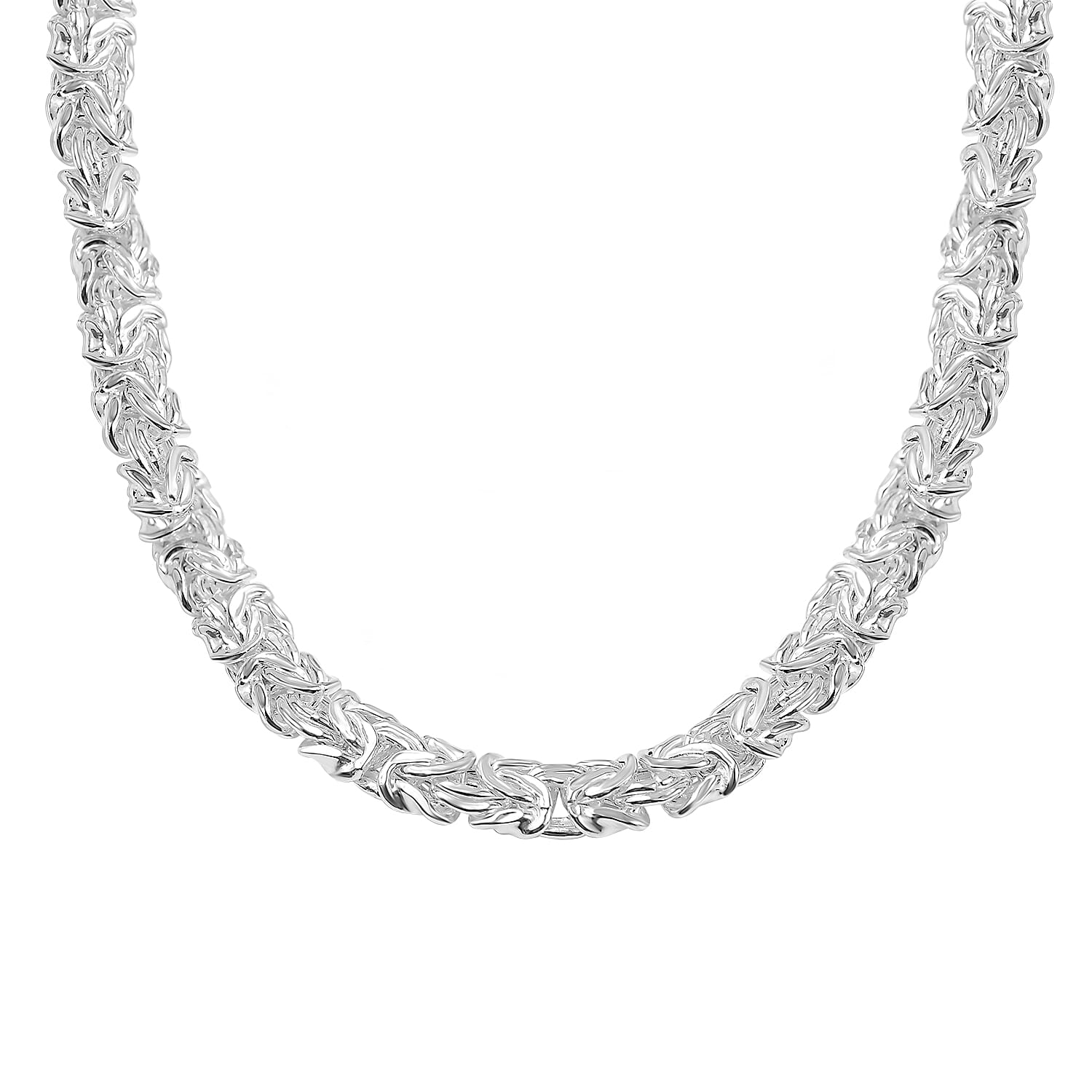 Sterling Silver Byzantine Necklace Size 20 Silver Wt. 34.5 Gms 7657091 TJC