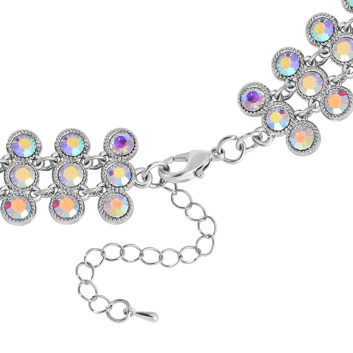 Mystic White Austrian Crystal Necklace (Size - 20) - 7668898 - TJC