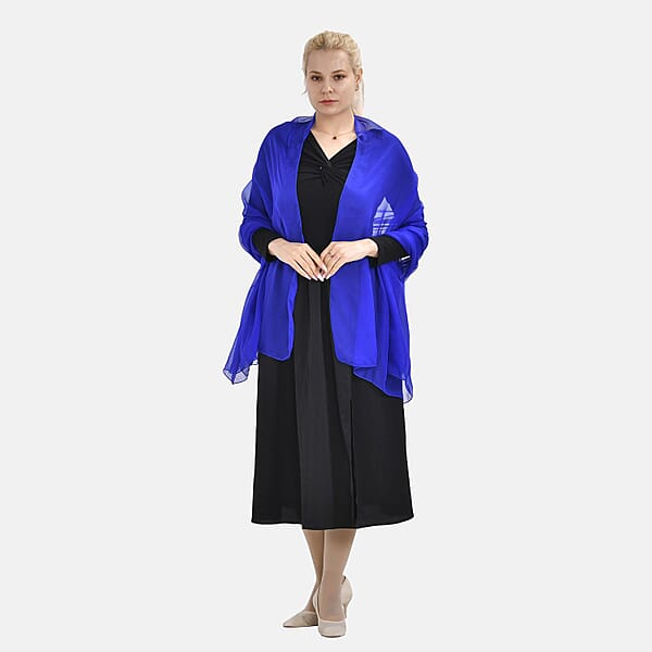 La Marey Mulberry Silk Solid Scarf (Size 170x1 cm) - Purple - Purple ...