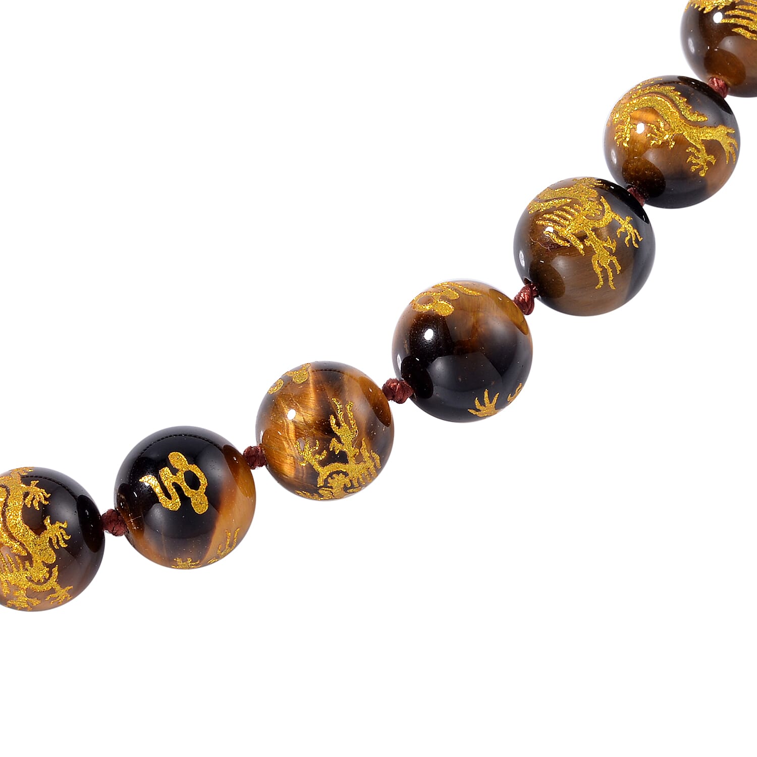 Collectors Edition- Yellow Tigers Eye Necklace (Size - 20) in Rhodium ...