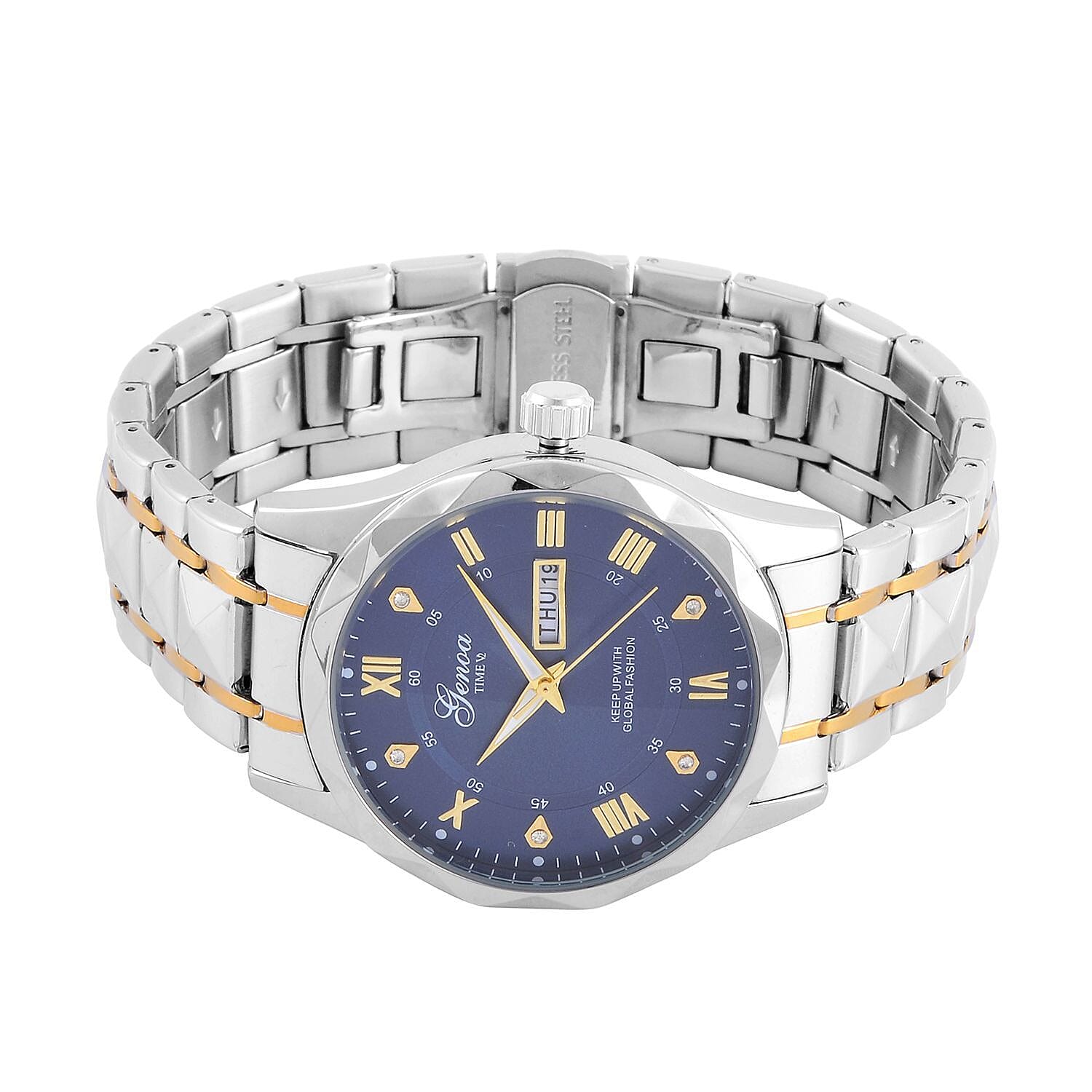 White Crystal Watch Pure White Stainless Steel 0.05 ct 0.050 Ct ...