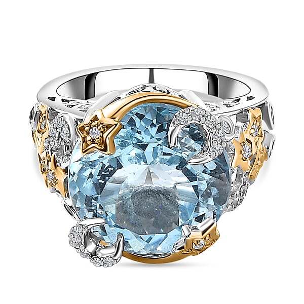 GP Celestial Dream Collection - Blue Topaz & Natural Zircon Cluster ...