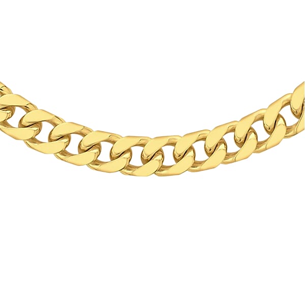 Hatton Garden Close Out Deal - 9K Yellow Gold SOLID Round Curb Necklace ...