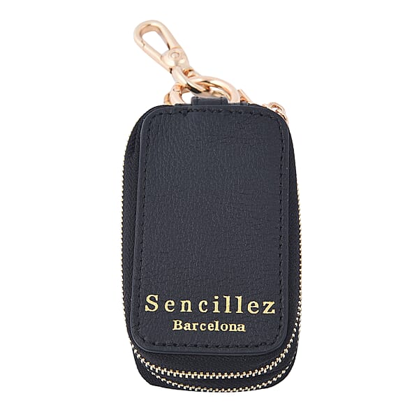 SENCILLEZ 100% Genuine Leather Key Holder Chain with Detachable Lobster ...
