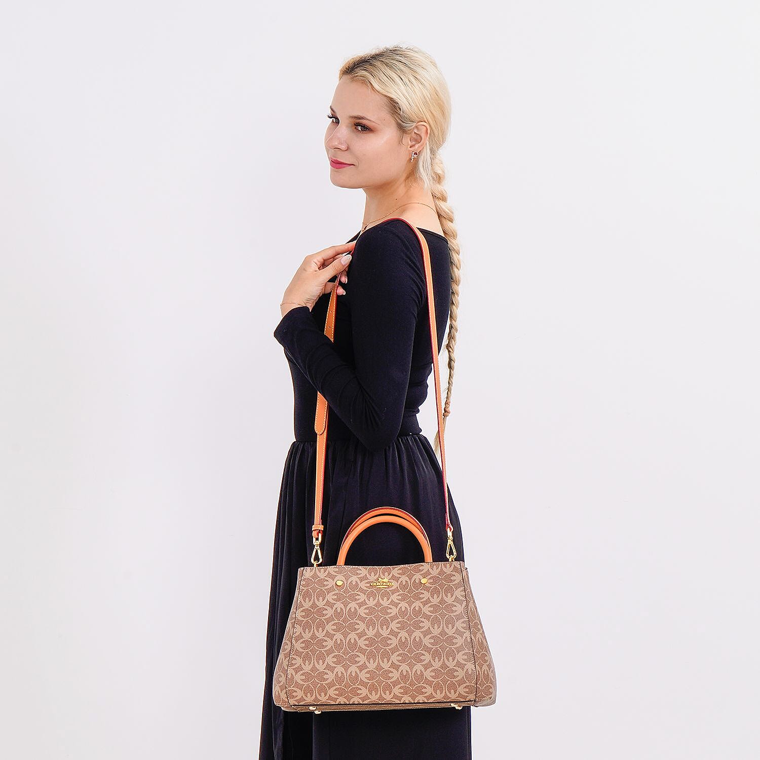 GUANCHI Crossbody Bag with Handle Drop - Brown - 7693060 - TJC