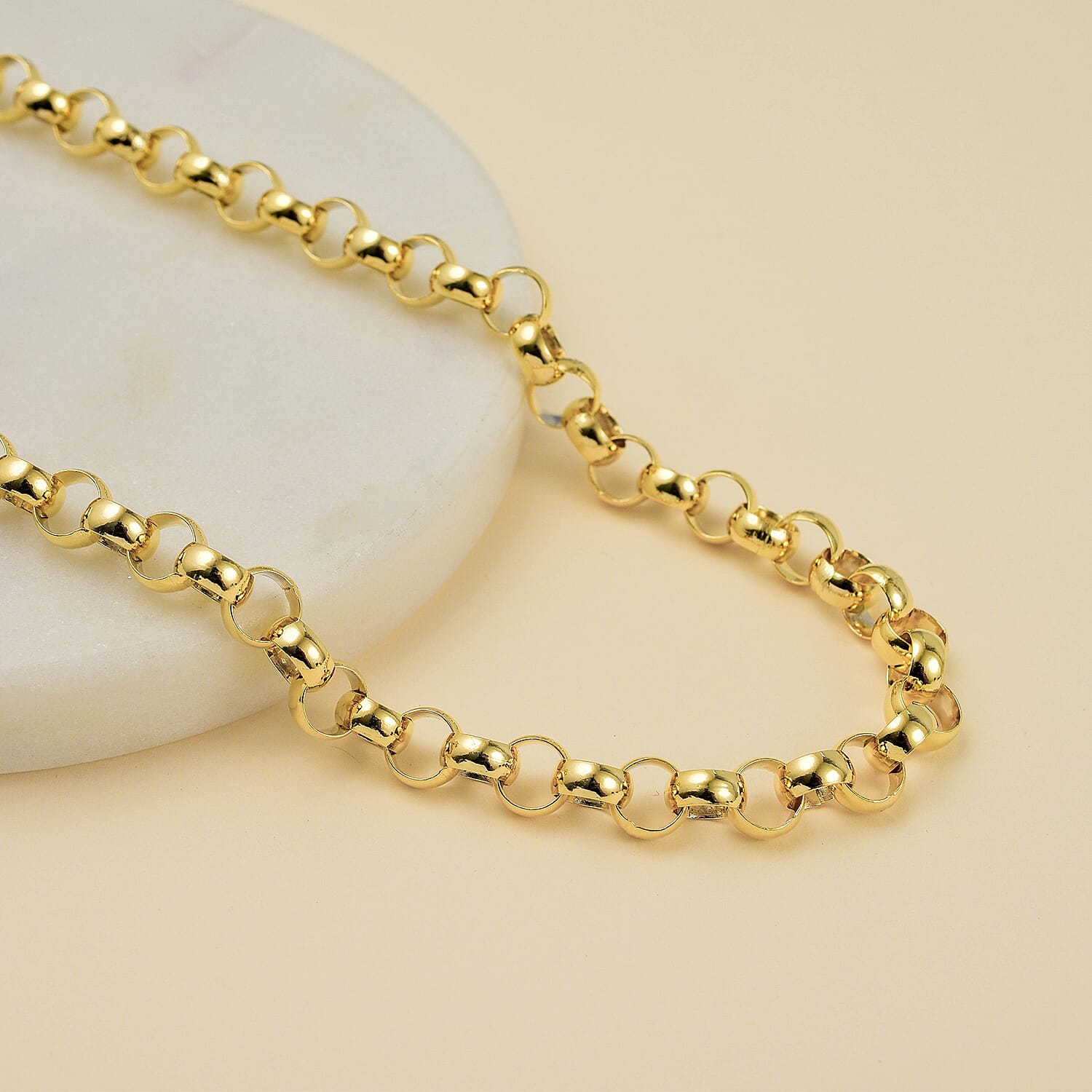 Closeout Buy- Yellow Gold Overlay Sterling Silver Round Belcher ...