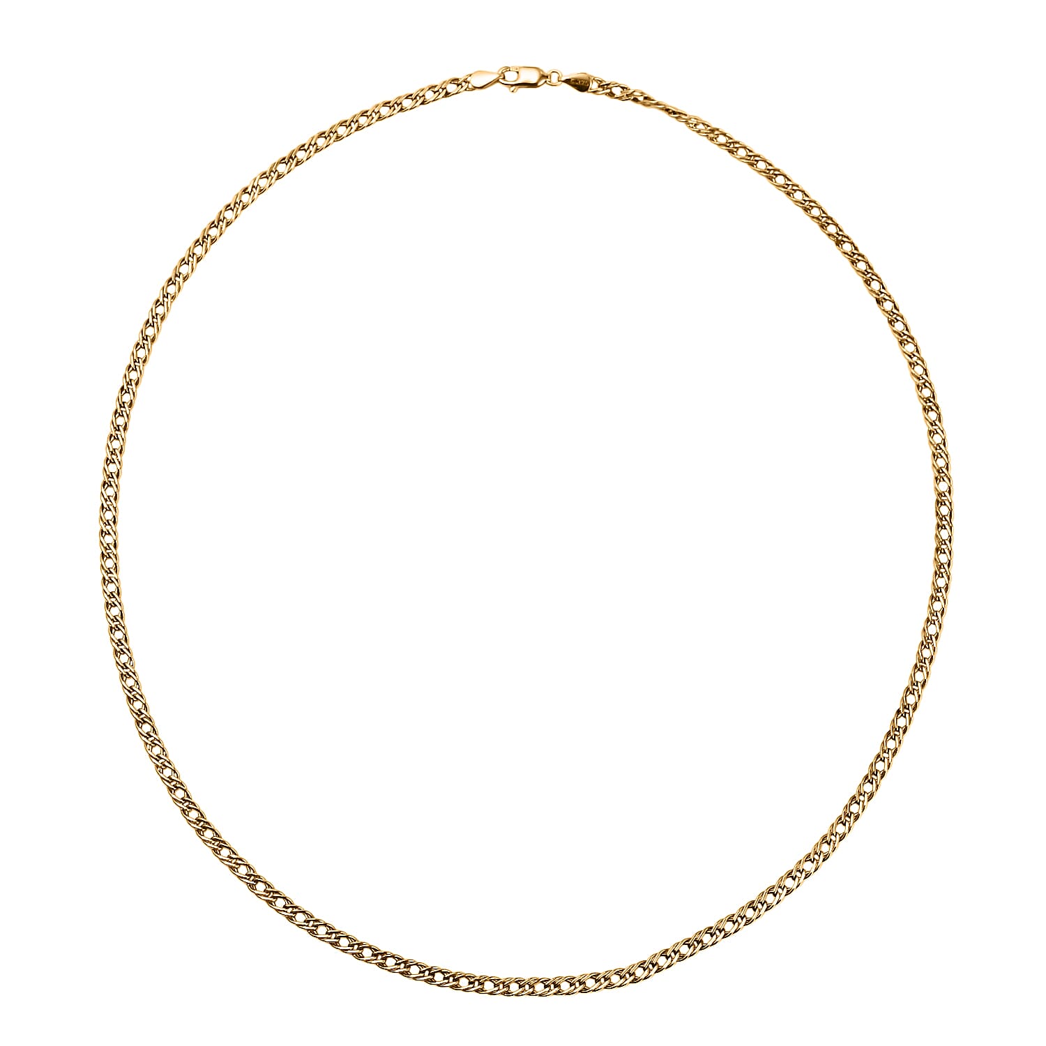 Maestro Collection - 9K Yellow Gold Double Curb Necklace (Size - 20 ...