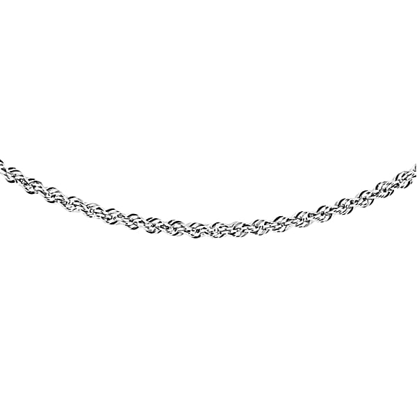 Last Chance Deal - 950 Platinum Rope Necklace (Size - 20), Platinum Wt ...