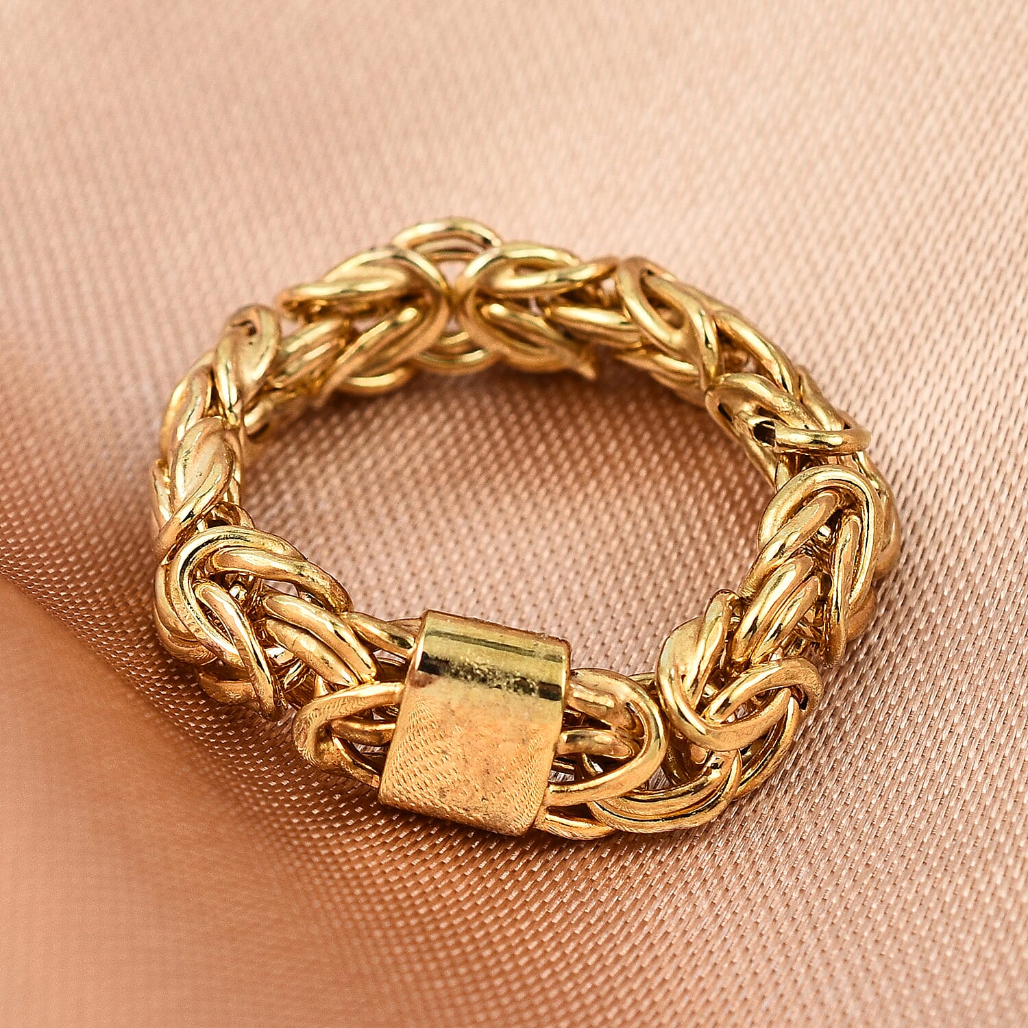 Maestro Collection - 9K Yellow Gold Byzantine Ring - 7723044 - TJC