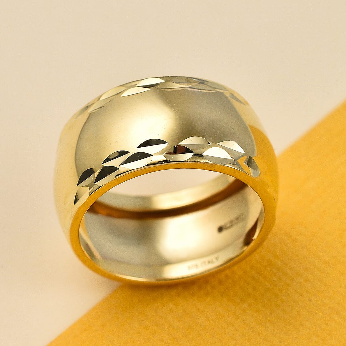 Maestro Collection - 9K Yellow Gold High Polished Wide Band Ring ...