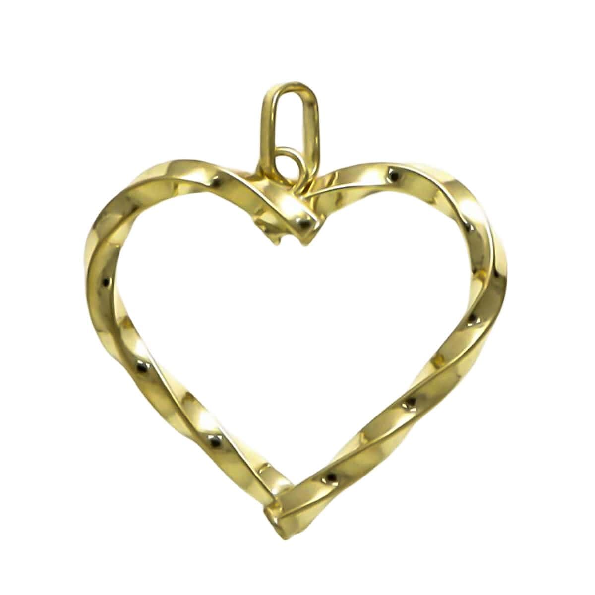 Maestro Collection - 9K Yellow Gold Twist Heart Pendant - 7723109 - TJC