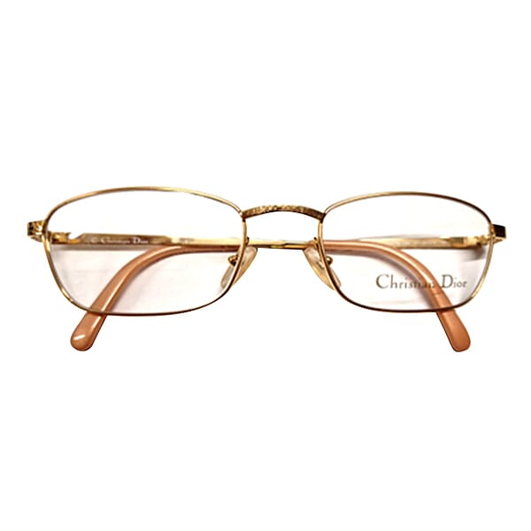Christian Dior Rectangular Metal Frames with Pink Tips Readers (Power 3 ...