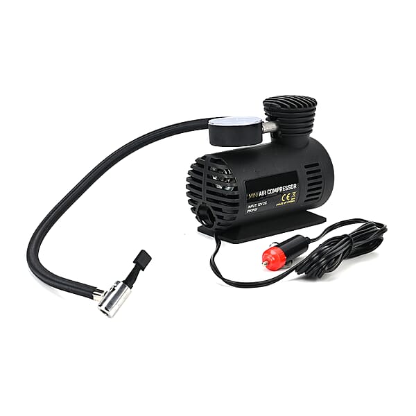 Air Compressor for Inflating Tyres, Sporting and Camping (12V) - Black ...