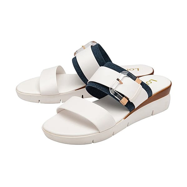 LOTUS Giovanna Mule Sandals - White - 7733818 - TJC