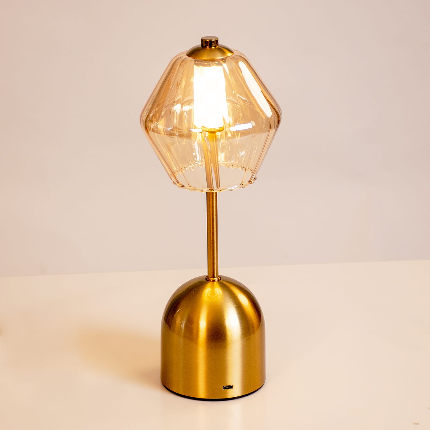 Lesser and Pavey Rechargeable Cordless Touch Lamp - Multi Gold ...