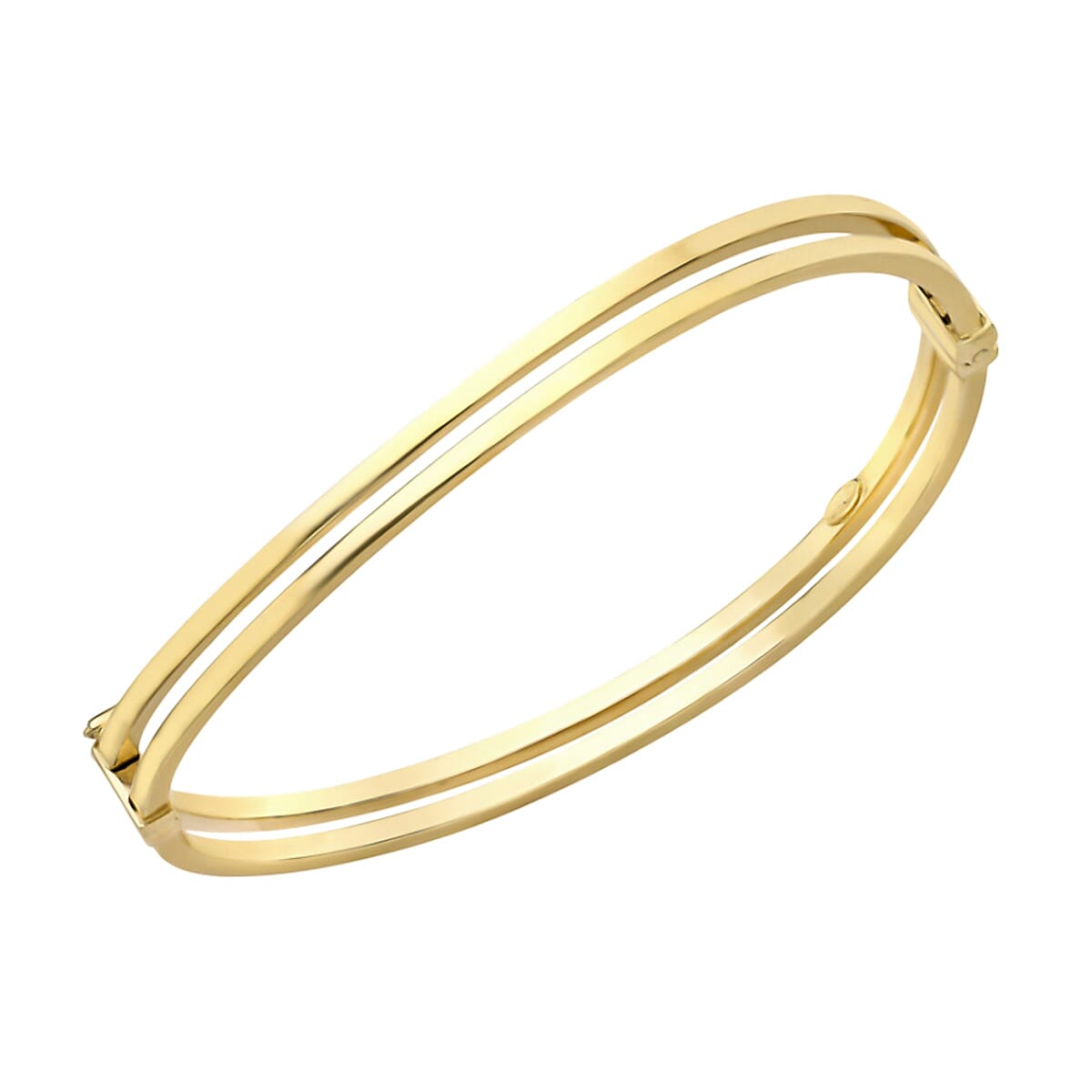 9K Yellow Gold Wave Bangle (Size 7), Gold Wt. 5.01 GM - 7737123 - TJC