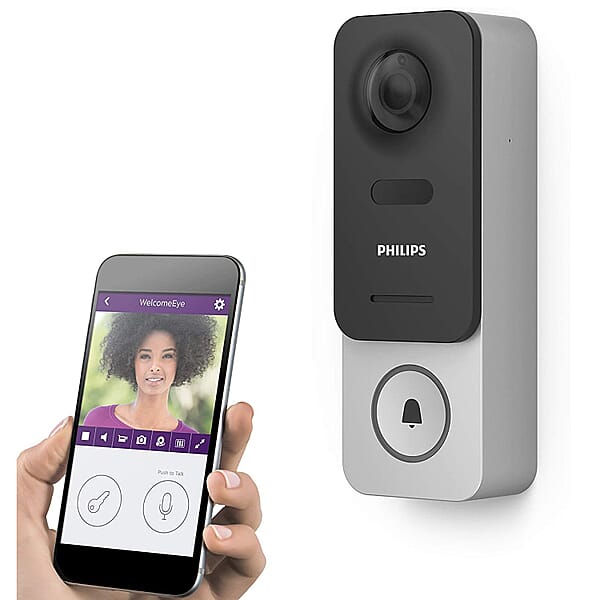 PHILIPS Welcome Eye Link Wireless Smart Doorbell with Full HD Wide ...