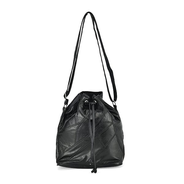 One Time Closeout - 100% Genuine Leather Bucket Bag (Size 29x23x15 cm ...